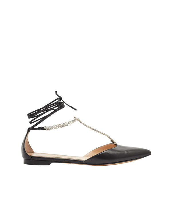 Endless | Shop Femi Ankle Wrap Pointed Toe Flats by Gianvito Rossi ...